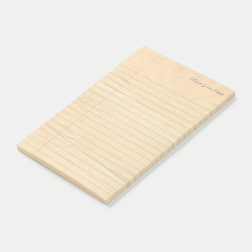 Personalized Lined School Notebook Paper Notepad | Zazzle