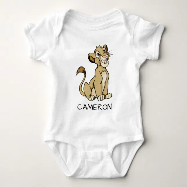 Personalized Lion King Simba Baby Bodysuit | Zazzle
