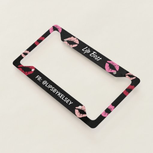 Personalized Lip Boss License Plate Frame | Zazzle