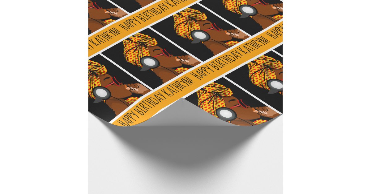 Personalized Listening To Tunes Wrapping Paper | Zazzle