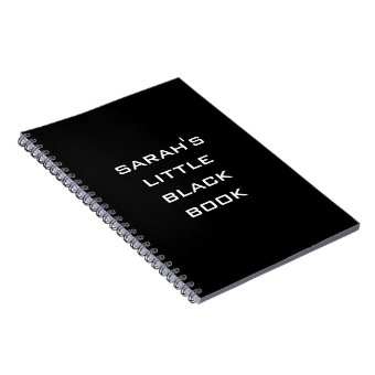 Personalized Little Black Book Notebook | Zazzle