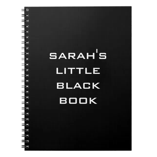Personalized Little Black Book Notebook | Zazzle