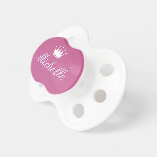 Personalized little princess crown pacifier | Zazzle