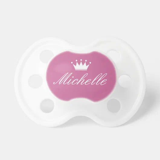 Personalized little princess crown pacifier | Zazzle
