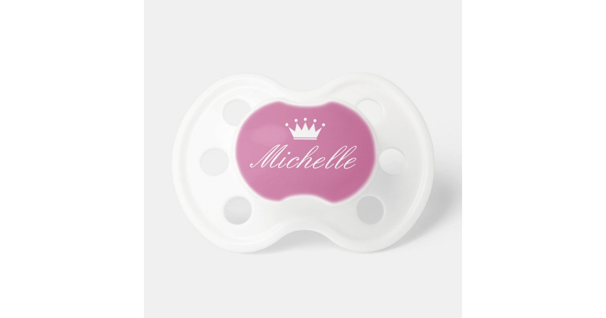 Personalized little princess crown pacifier | Zazzle