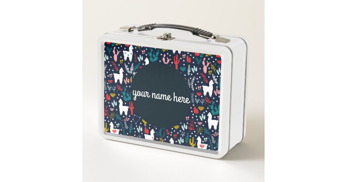 Personalized Llama Lunch Box | Zazzle