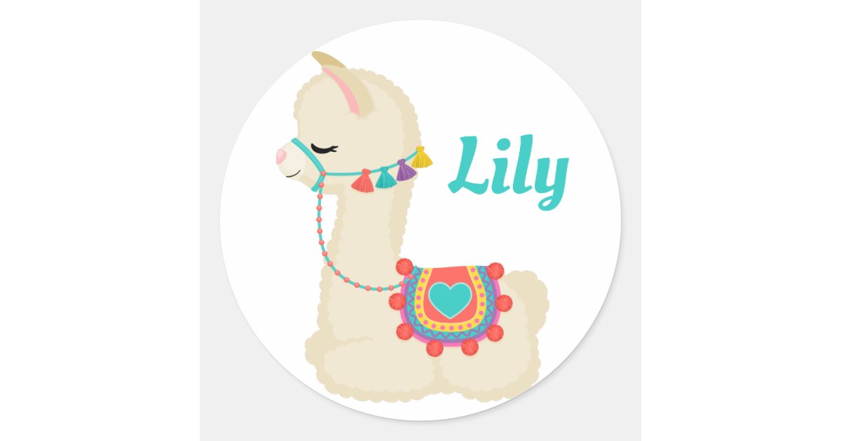 Personalized Llama Stickers | Zazzle