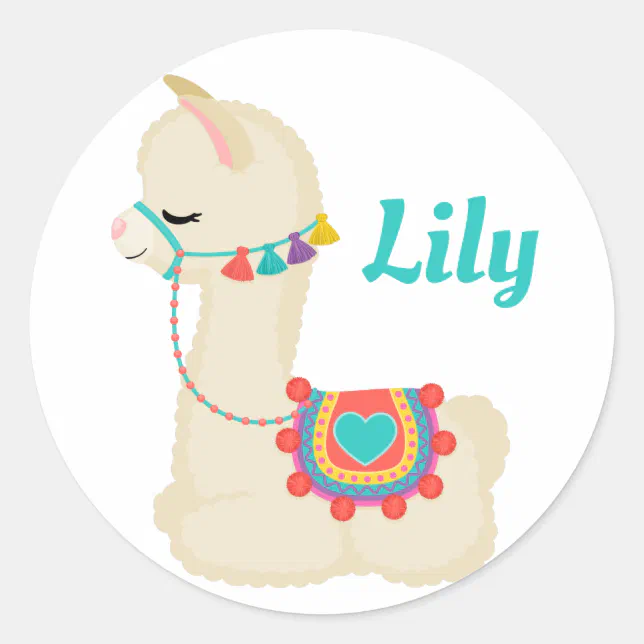 Personalized Llama Stickers | Zazzle