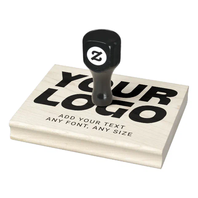 Personalized Logo and Text Professional Template Rubber Stamp | Zazzle