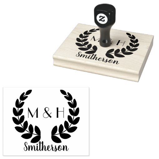Personalized Logo Large Custom Rubber Stamp | Zazzle