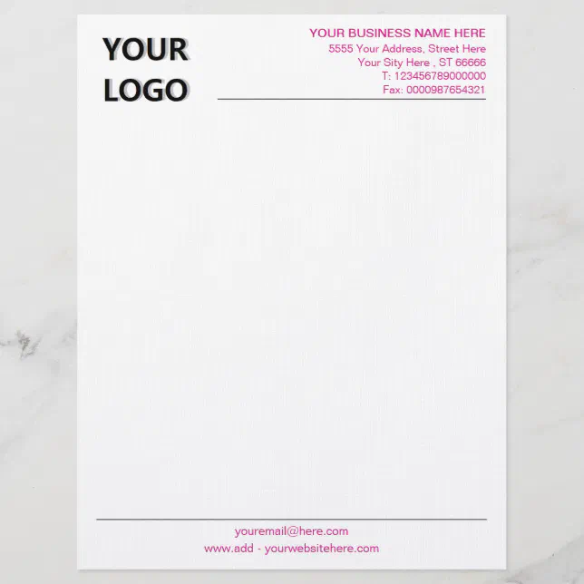 Personalized Logo Letterhead Your Colors and Font | Zazzle