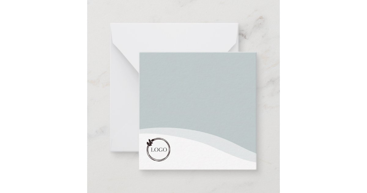 Personalized Logo Light Green Note Card | Zazzle