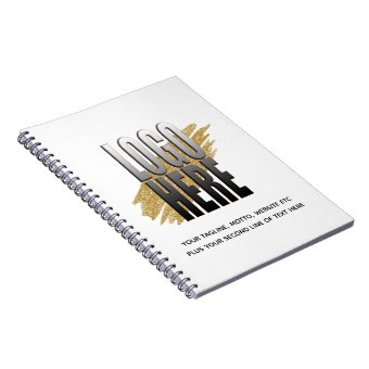 Personalized Logo Plus Text Business Notebook | Zazzle