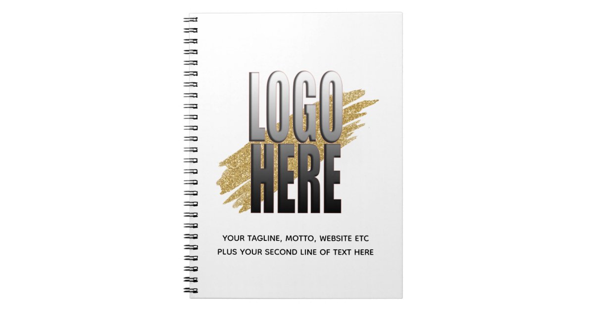 Personalized Logo Plus Text Business Notebook | Zazzle