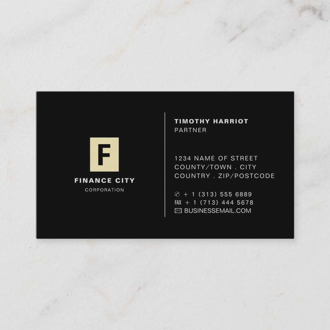 Personalized Logo, Professional Business & Finance Business Card | Zazzle