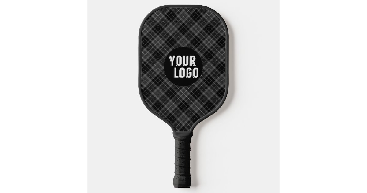 Personalized Logo & QR Code Bold Modern Branded Pickleball Paddle | Zazzle