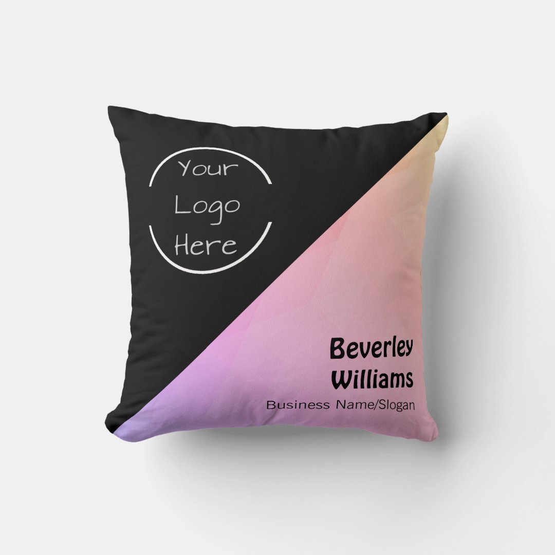 Personalized Logo - Text Office Decor Pillows | Zazzle