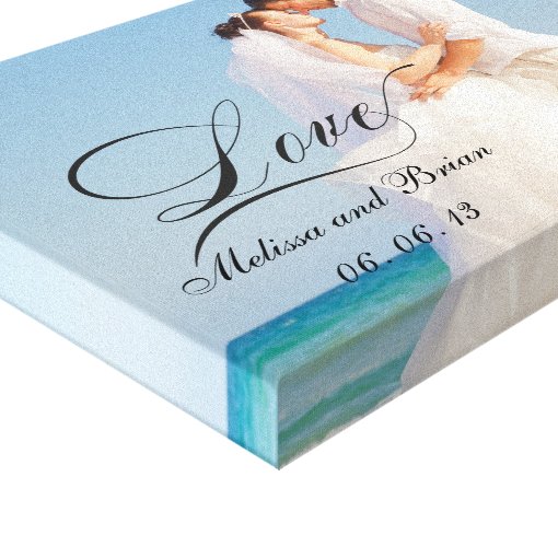 Personalized Love Wedding Portrait Canvas Print | Zazzle