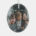 Personalized Love You Mimi Photo Handwritten Glass Ornament | Zazzle