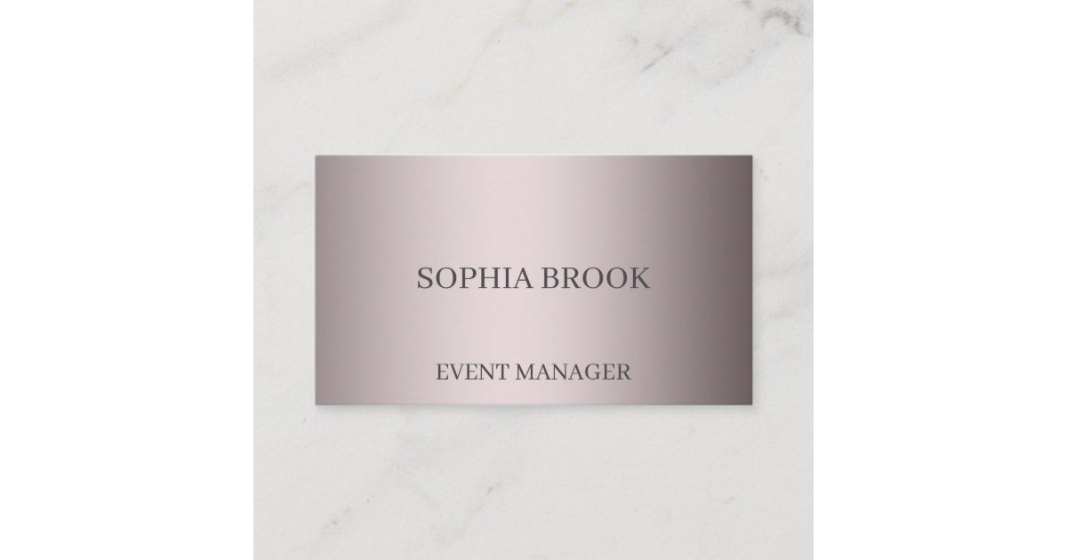 Personalized luxury silver metallic foil business card | Zazzle