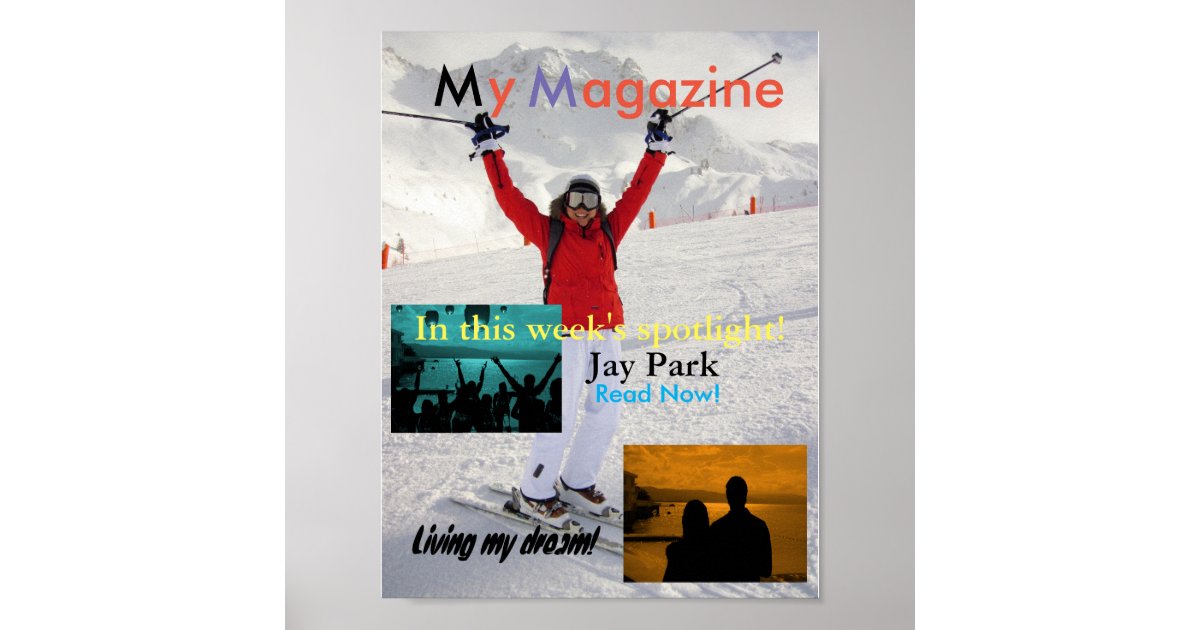 Personalized Magazine Cover Template Poster | Zazzle