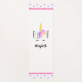 Personalized Magical Unicorn illustration Yoga Mat | Zazzle