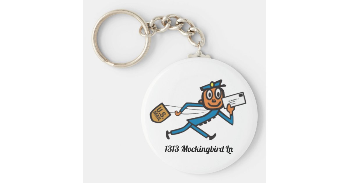 Personalized Mailbox Keychain | Zazzle.com