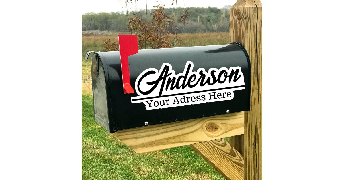 Personalized Mailbox Sticker Custom Name Address | Zazzle
