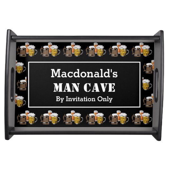 Personalized MAN CAVE Beers Serving Tray | Zazzle.com