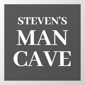 Personalized Man Cave Big Wall Decal | Zazzle