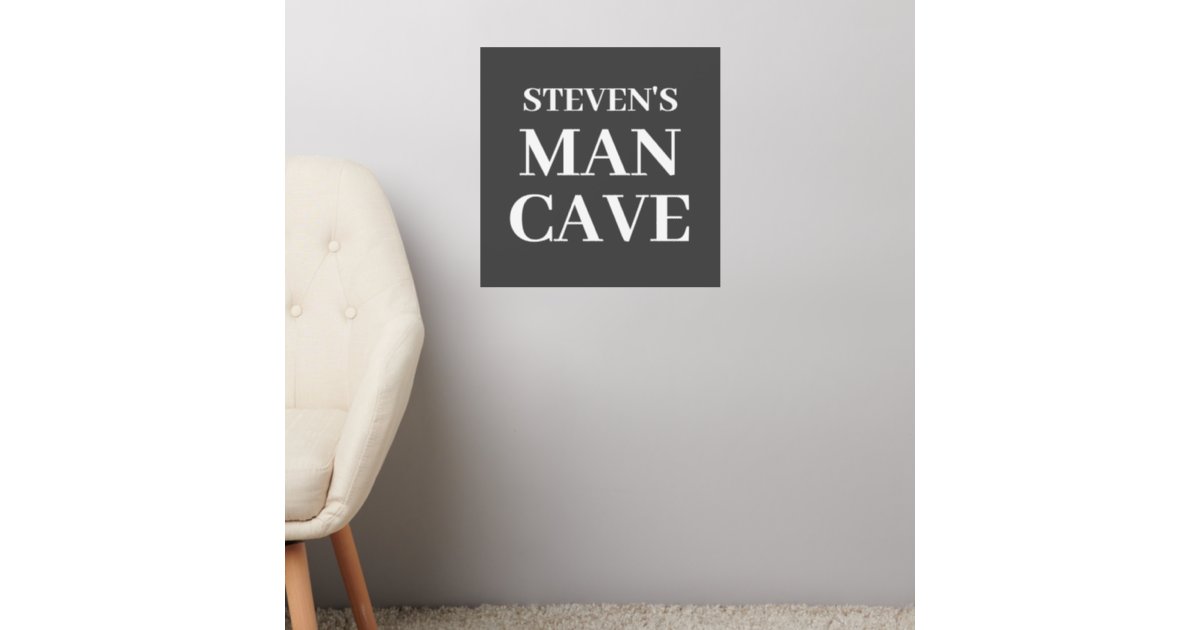 Personalized Man Cave Big Wall Decal | Zazzle