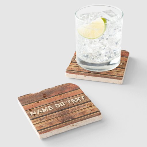 Personalized Man Cave Rustic Coasters | Zazzle