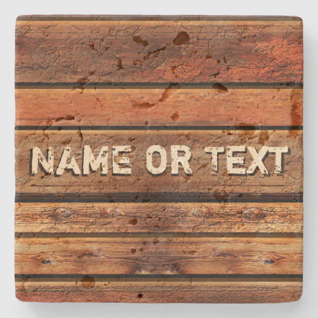 Personalized Man Cave Rustic Coasters | Zazzle