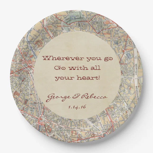 Personalized Map Plates | Zazzle