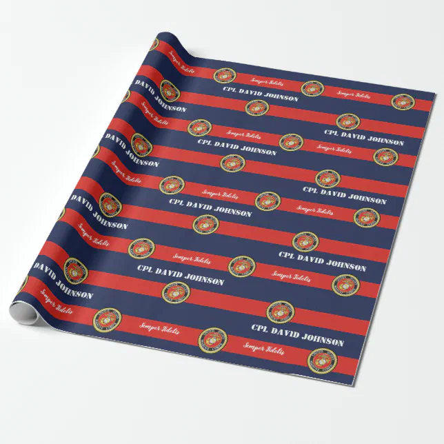 Personalized Marine Corps Wrapping Paper | Zazzle