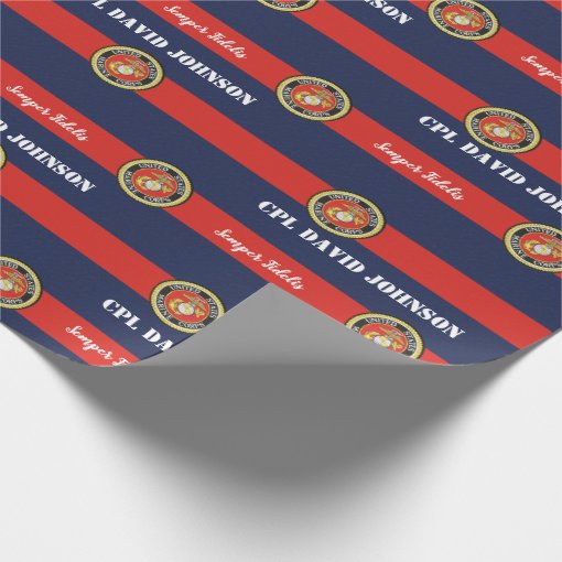 Personalized Marine Corps Wrapping Paper | Zazzle