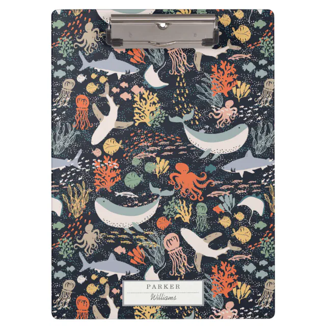 Personalized | Marine Life Clipboard | Zazzle