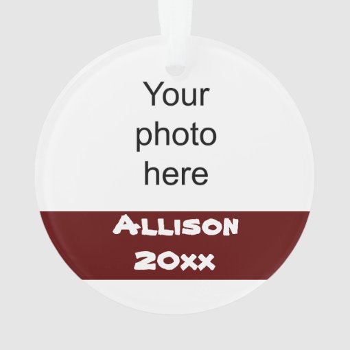 Personalized Maroon and Black Cheerleader Ornament | Zazzle
