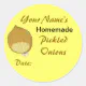 Personalized Mason Jar Lid Labels Pickled Onions | Zazzle