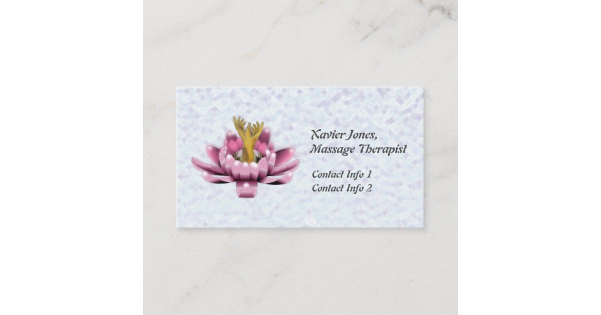 Personalized Massage Therapist Business Cards Zazzle