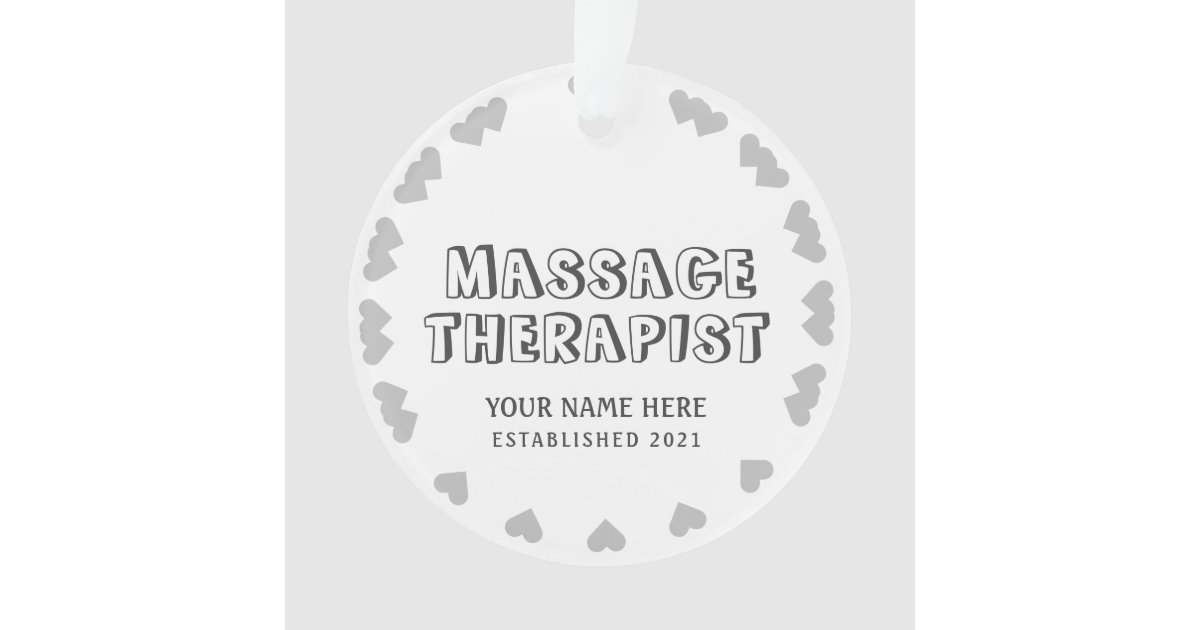 Personalized Massage Therapist Ornament | Zazzle