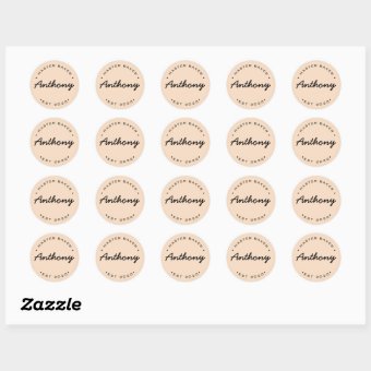 Personalized Master Baker Established year Classic Round Sticker | Zazzle