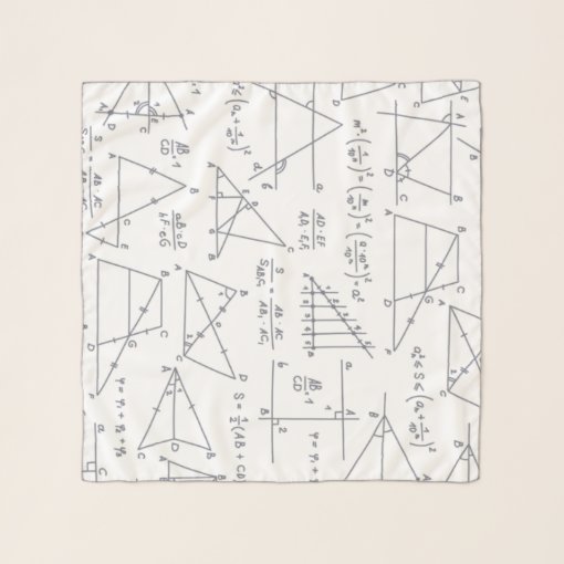 Personalized Math Diagrams Pattern Scarf | Zazzle