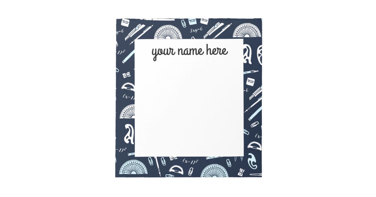 Personalized Mathematics Notepad | Zazzle
