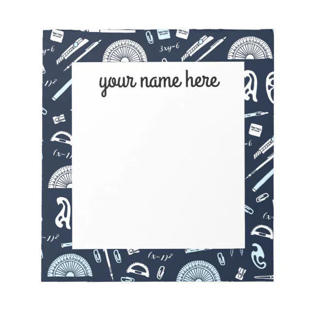Personalized Mathematics Notepad | Zazzle