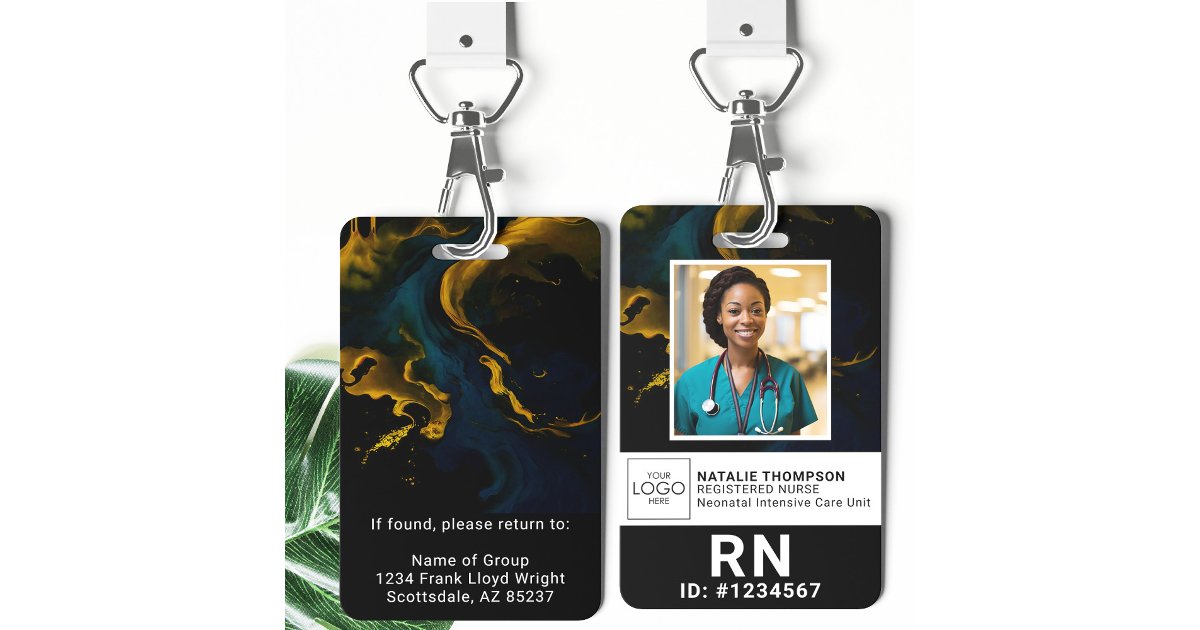 Personalized Medical Employee Lanyard Photo ID Badge | Zazzle