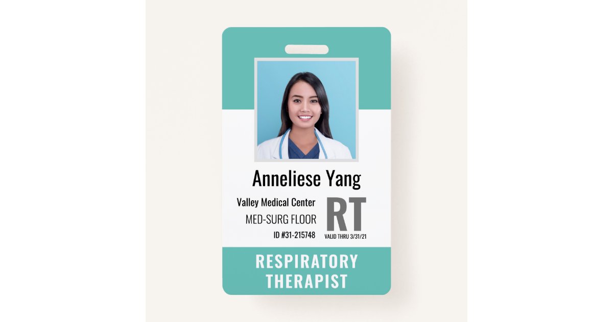 Personalized Medical Hospital Employee Photo ID Badge | Zazzle.com