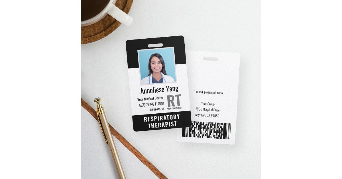 Personalized Medical Hospital Employee Photo ID Badge | Zazzle