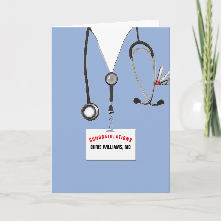 personalized medical school graduation card | Zazzle