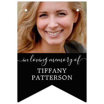 Personalized Memorial Funeral Decor Bunting Flags | Zazzle